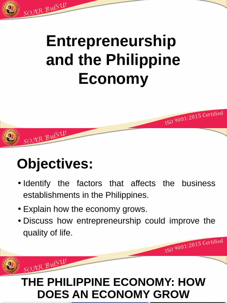 Chapter 2 Entrepreneurship and The Philippine Economy Bulsu PPT 2021 1 ...