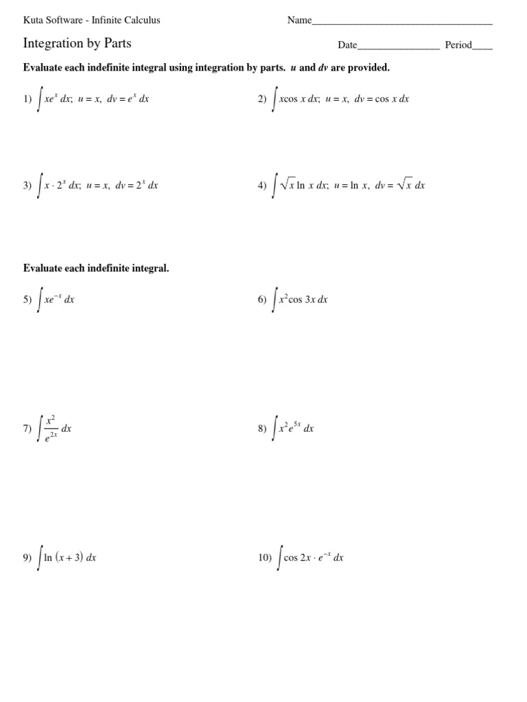 05 - Integration by Parts | PDF