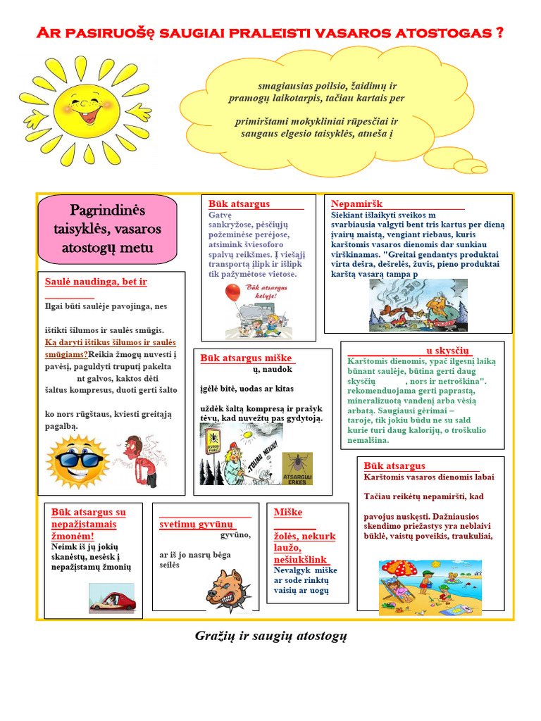 Atmintine Saugiai Vasarai | PDF | Home & Garden | Wellness