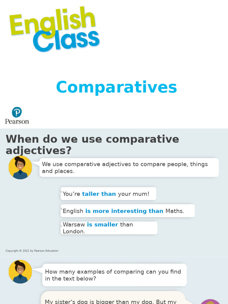 ENGLISH CLASS Comparatives | PDF