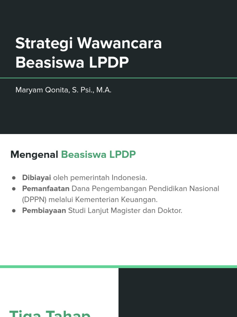 Wawancara LPDP Full | PDF