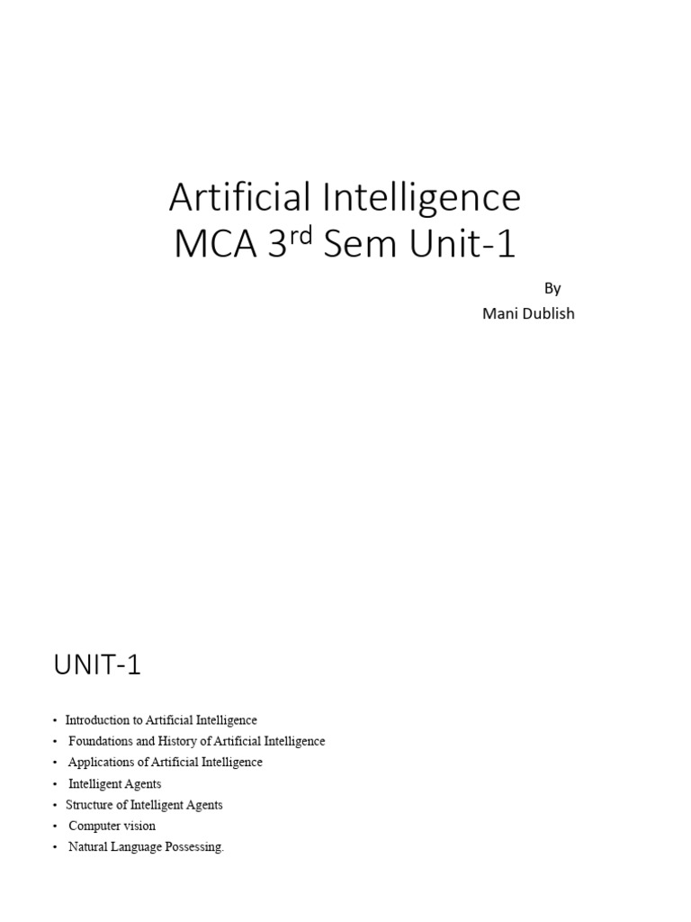 KCA 301 - Unit 1 | PDF