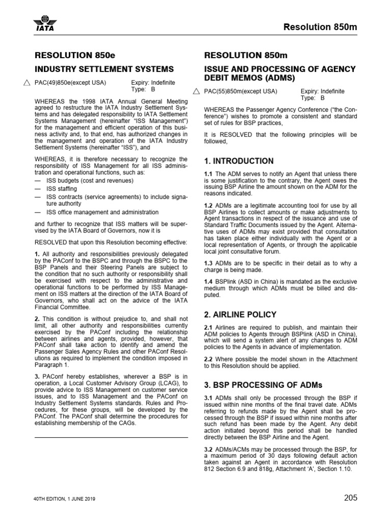 Iata Res850m | PDF
