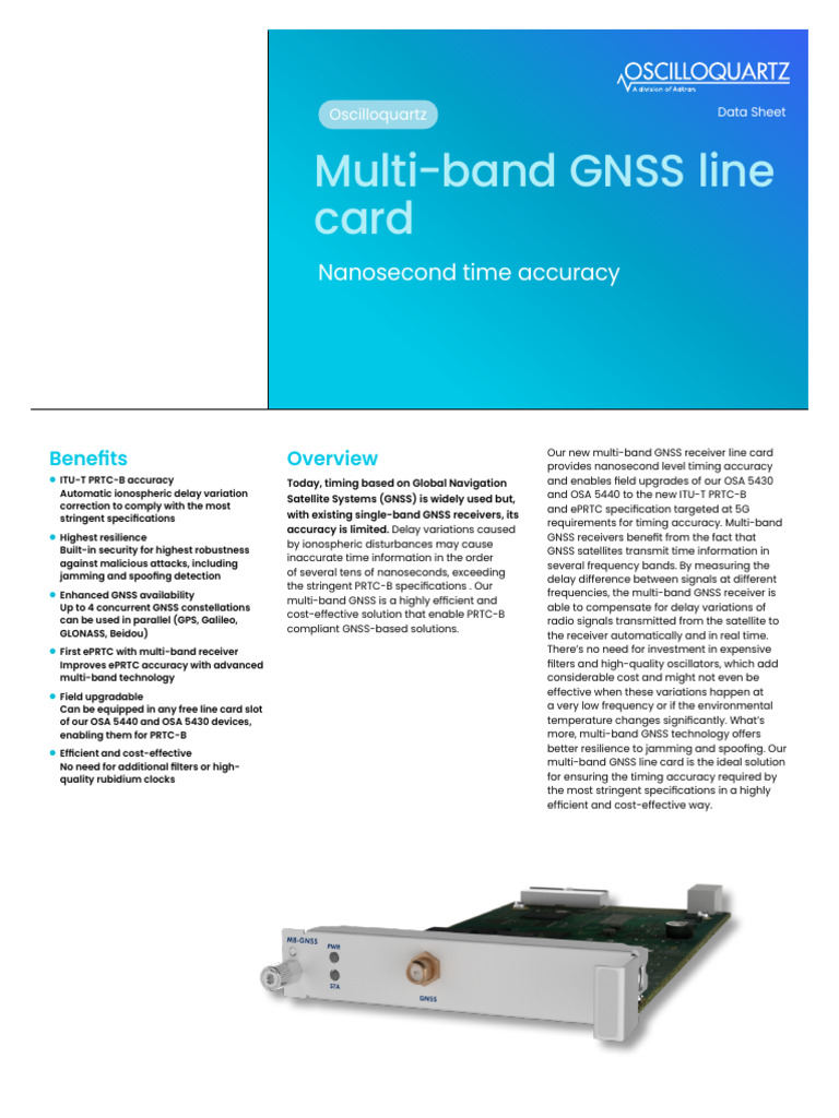 Multi Band Gnss Line Card | PDF