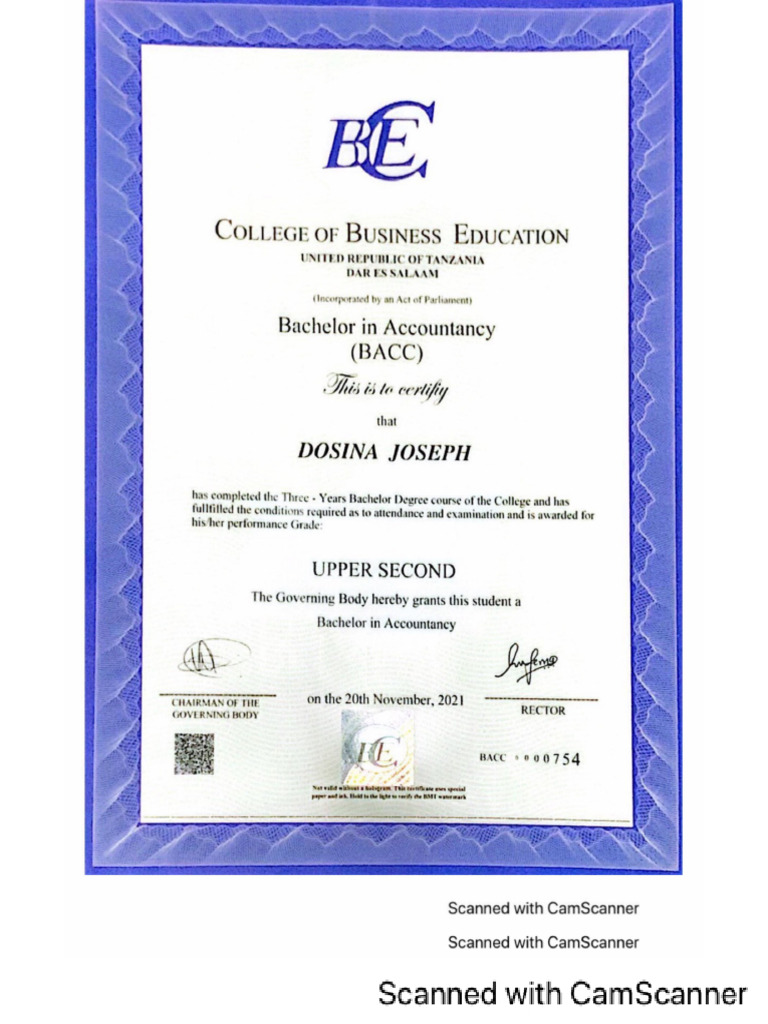 Bachelor Degree Certificate | PDF