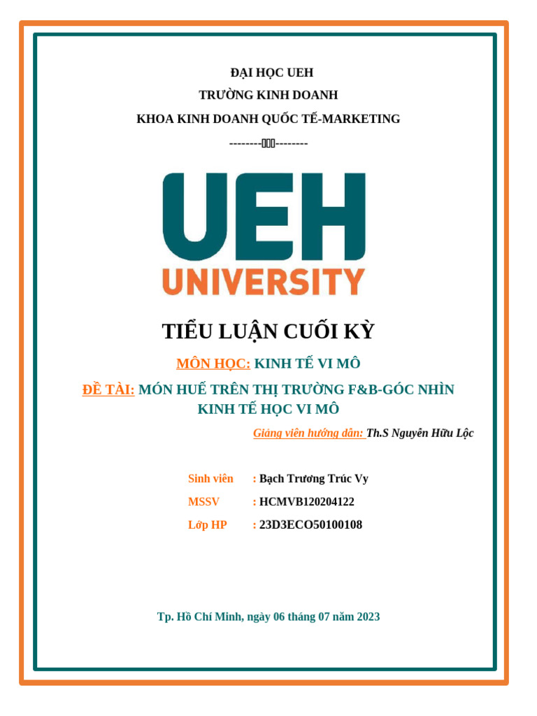 KTVM B CH Trương Trúc Vy Hcmvb120204122 | PDF