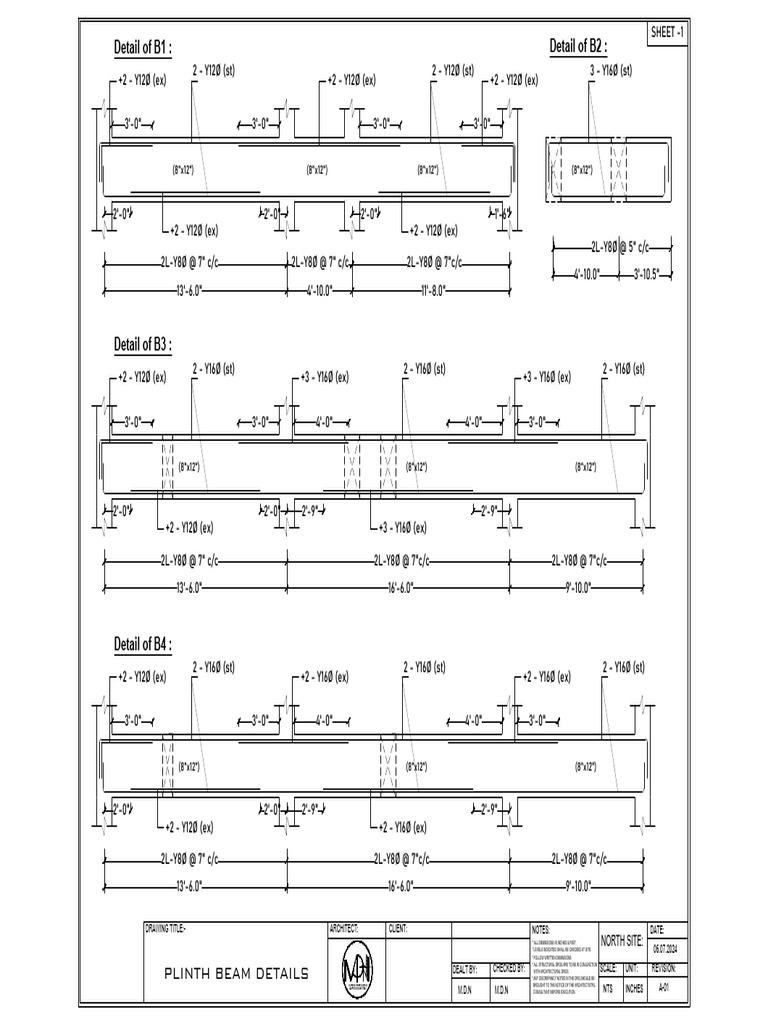 P 6 North Facing Plinth Beam Details 1 | PDF
