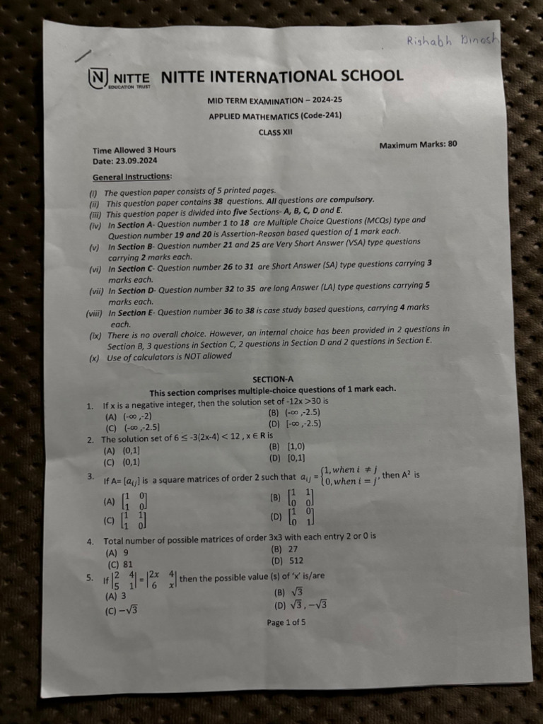 Mid Term Paper | PDF