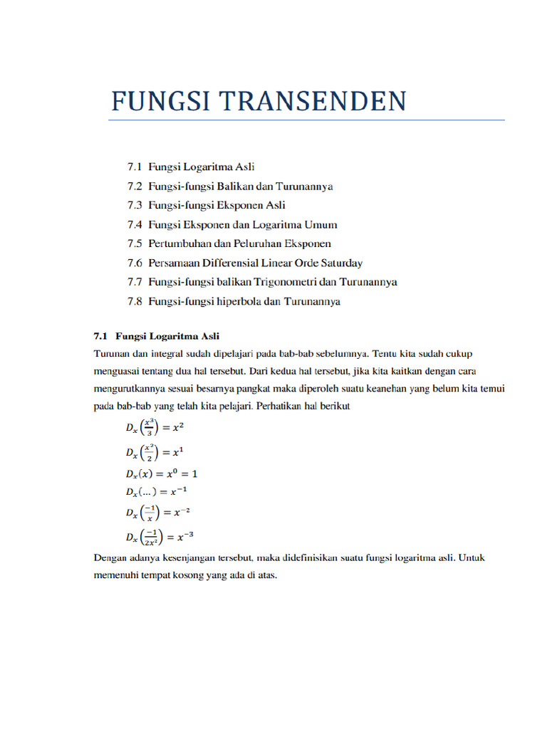 FUNGSI Transenden Edit Sumadi 151122 | PDF