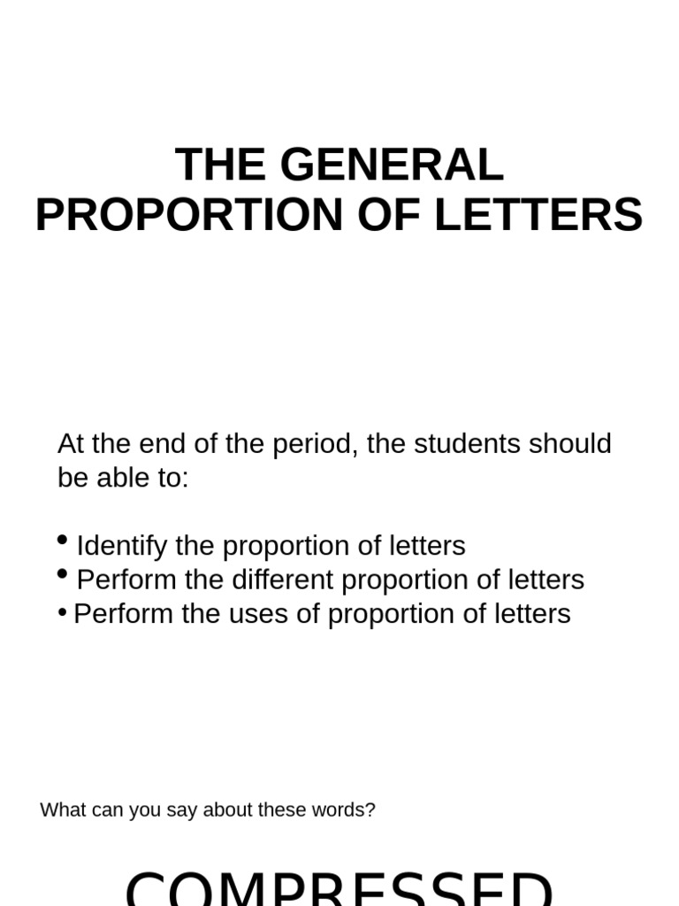 The General Proportion of Letters | PDF