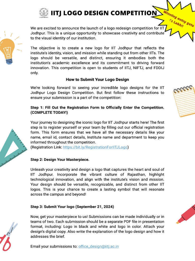 Iitj Logo Design Competition | PDF