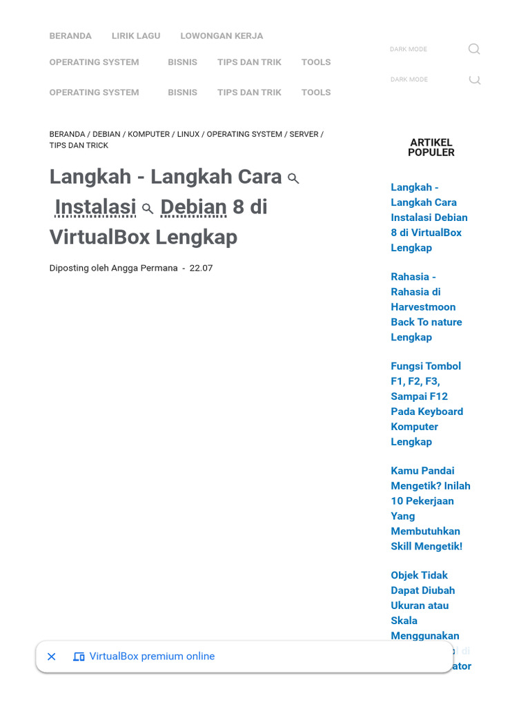 Langkah - Langkah Cara Instalasi Debian 8 Di VirtualBox Lengkap - Hostze - Blogger Tips Dan Trik ...