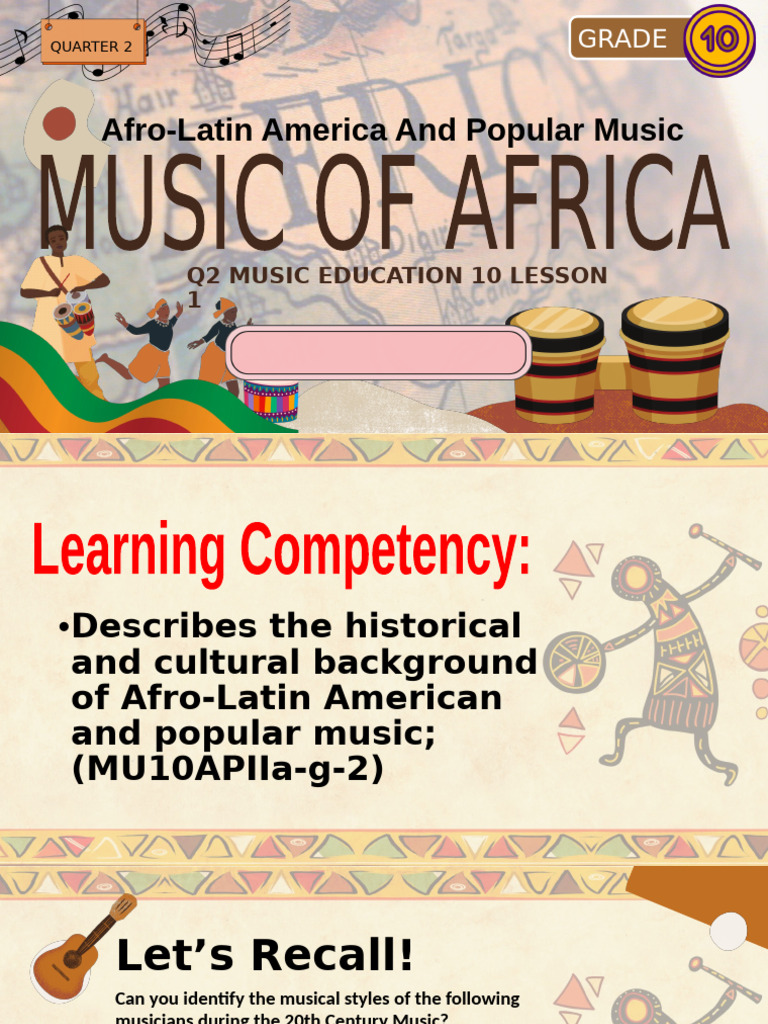 Q2 PPT MUSIC 10 Lesson 1 Afro Latin Music | PDF