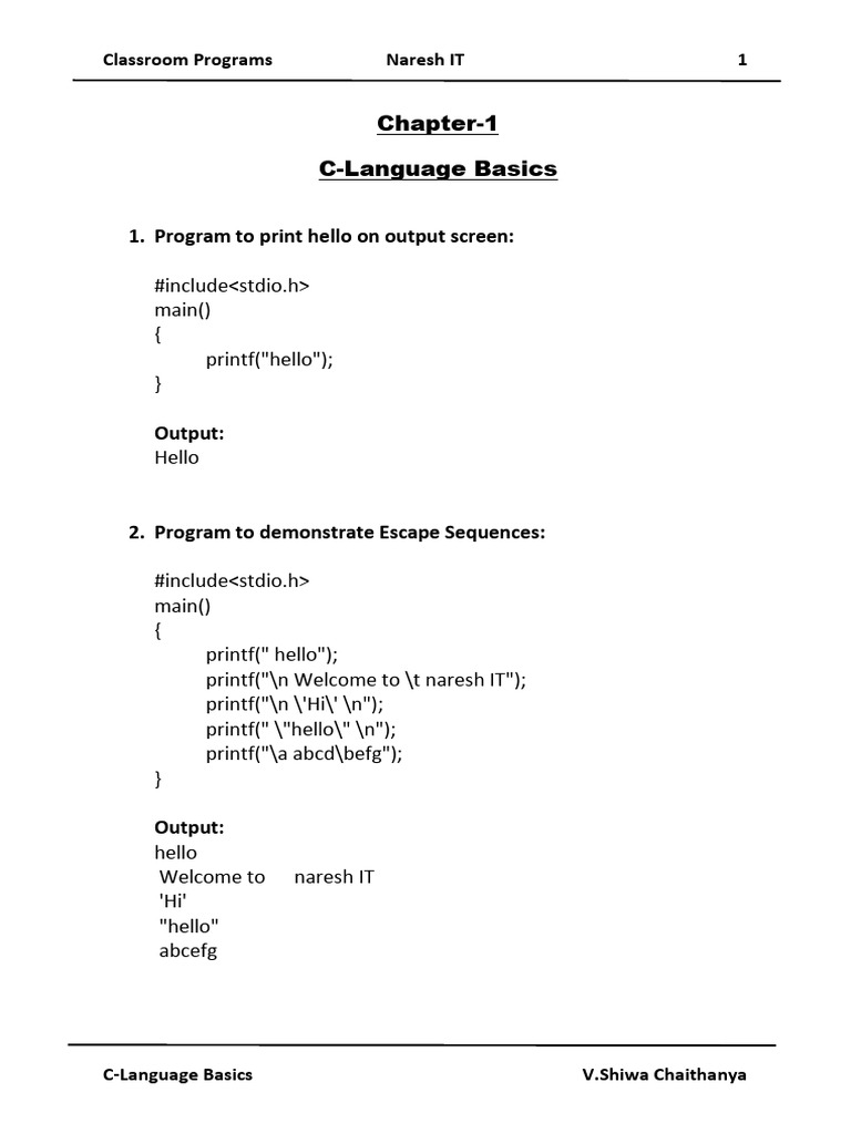 C Lang All Programs | PDF | Computer Science | Software Engineering
