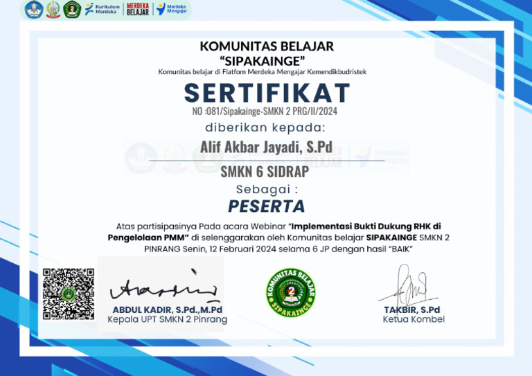 Alif Akbar Jayadi, S.PD-SMKN 6 SIDRAP | PDF