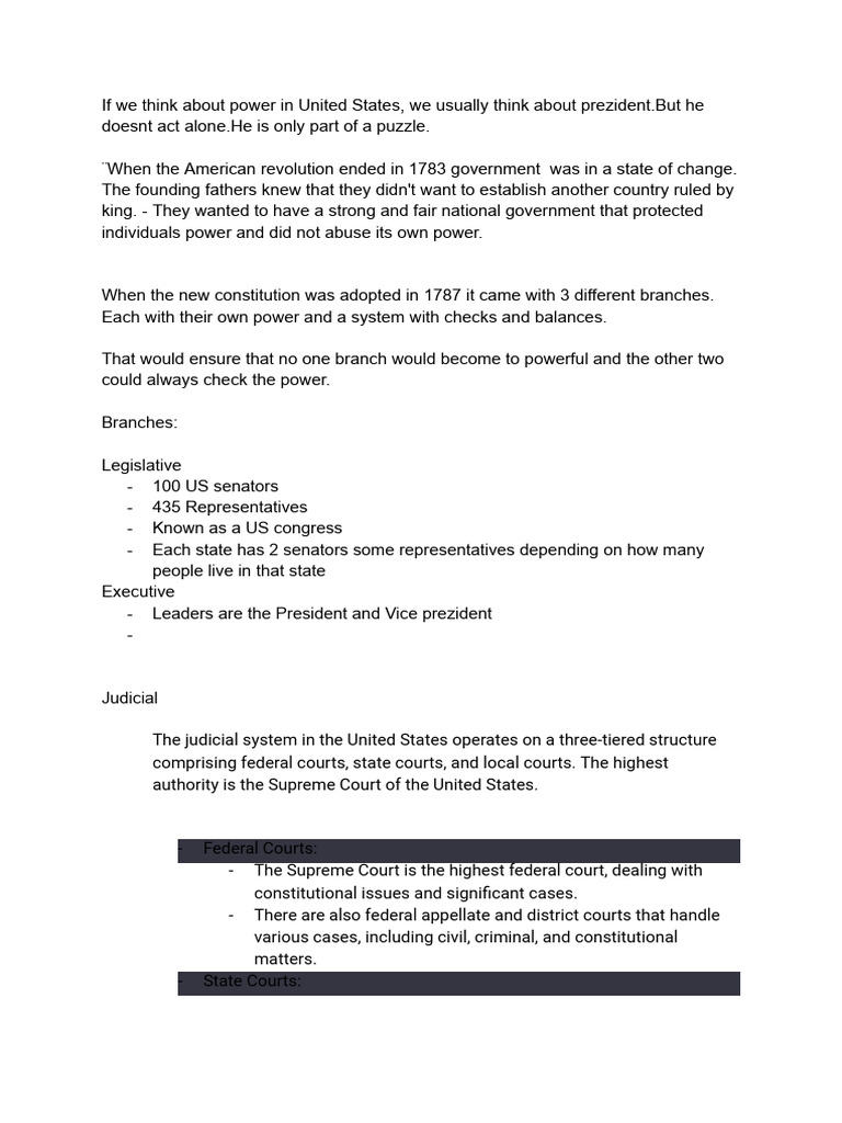 Us Political System | PDF