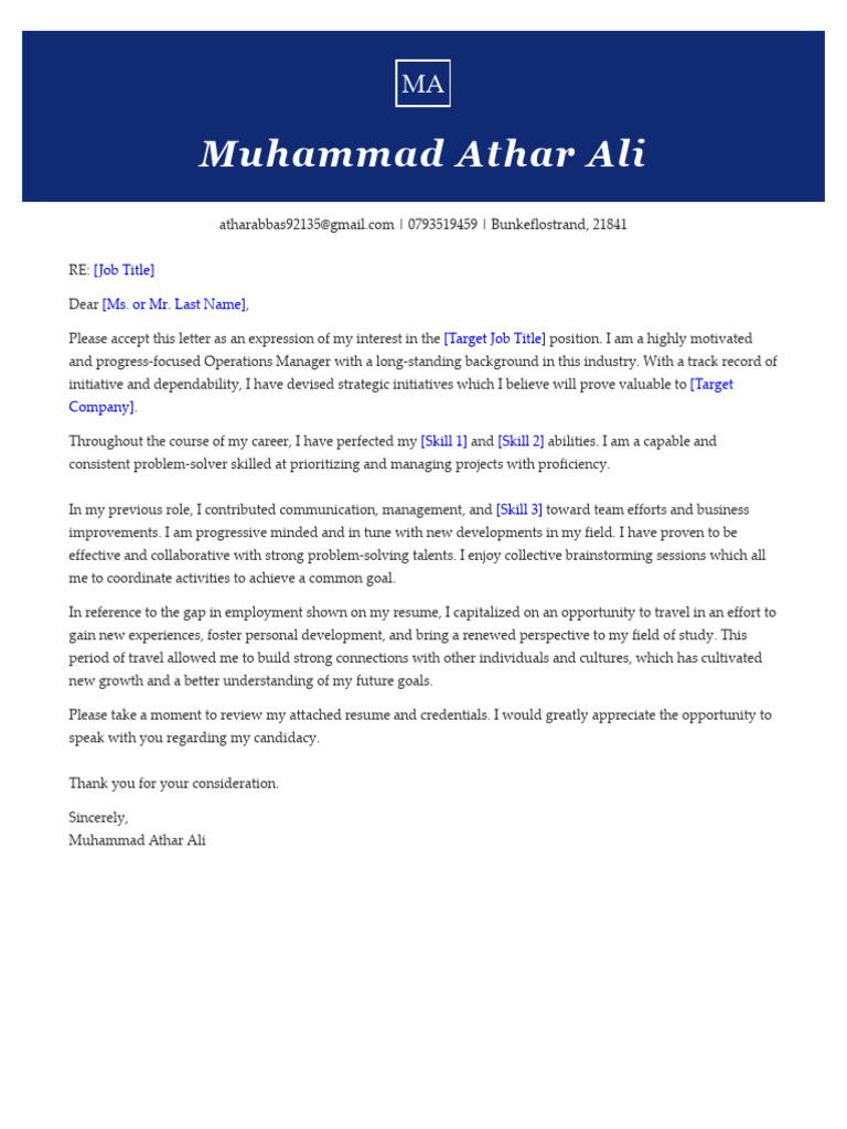 Muhammad Athar - Ali - Letter - 1 | PDF