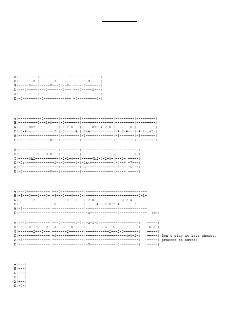 Bad Apple!! Guitar Tab by Mark Magdamo | PDF