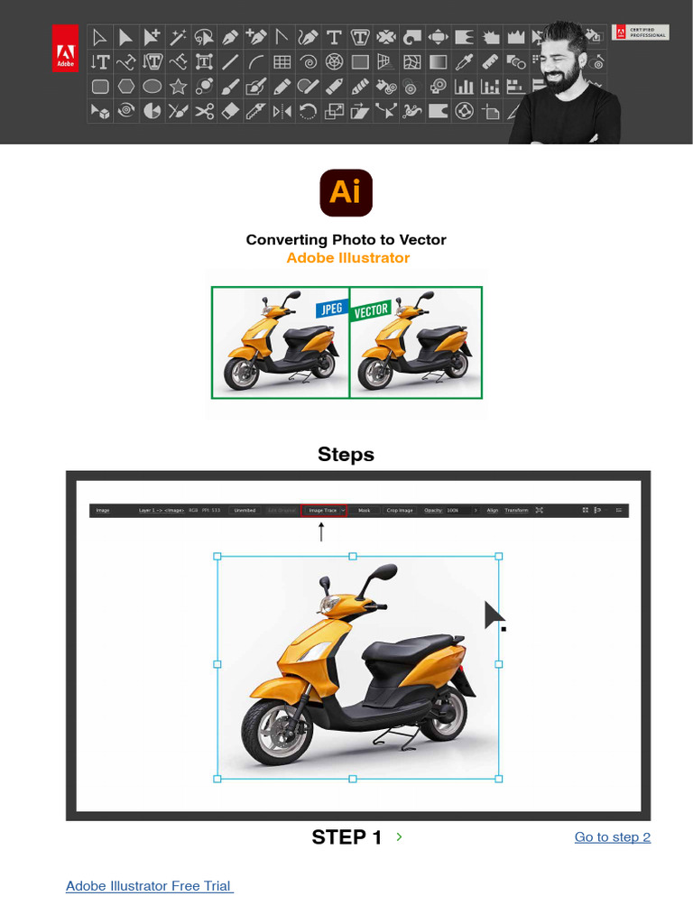 Adobe Illustrator Converting Photo-Exercise-Document | PDF