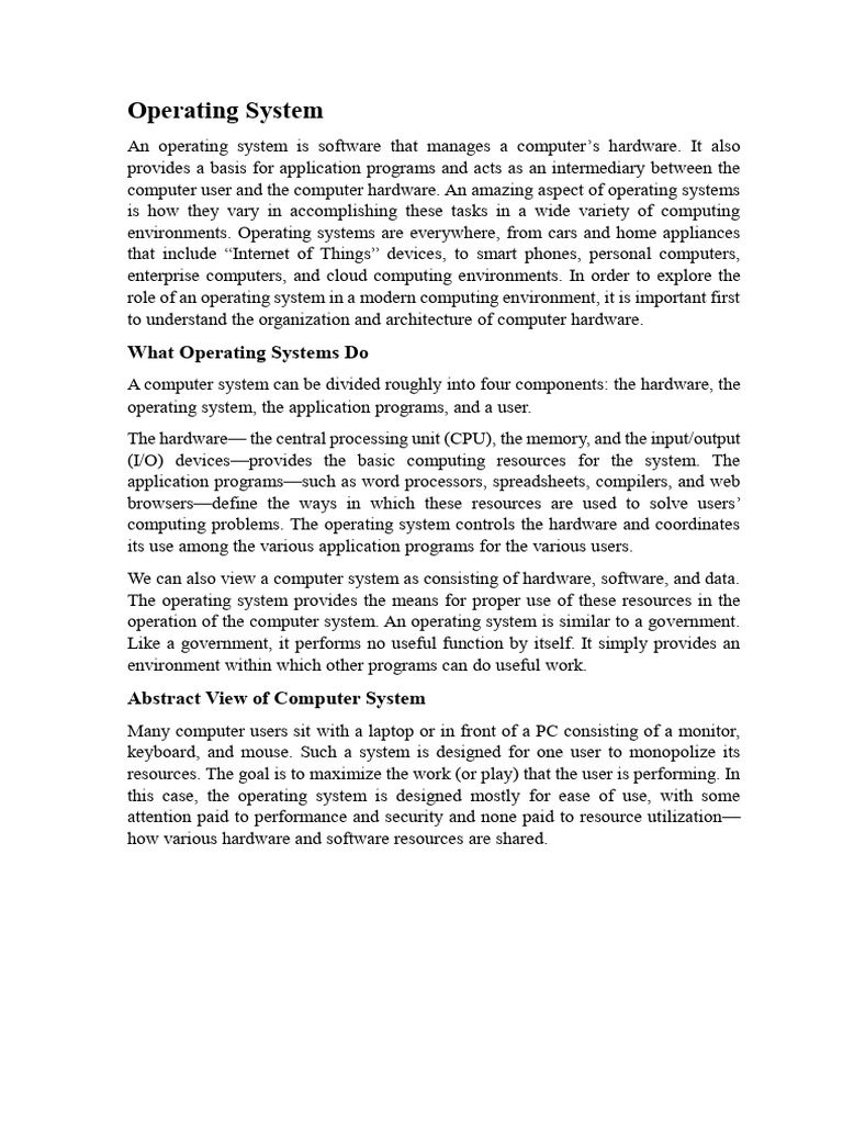 Operating System | PDF Operating System | PDF