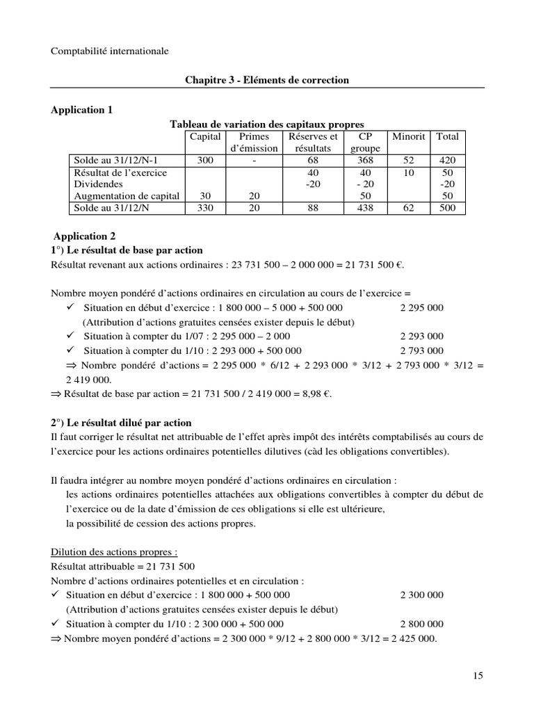Chap. 3 - Eléments Correction | PDF