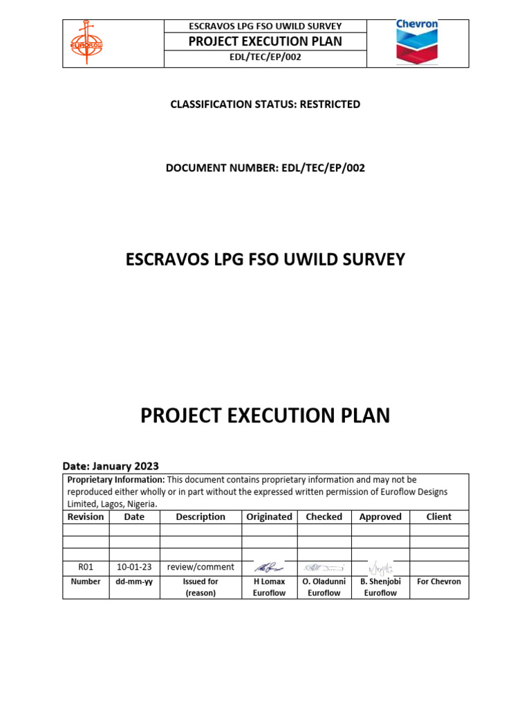 Project Execution Plan Rev 1 | PDF