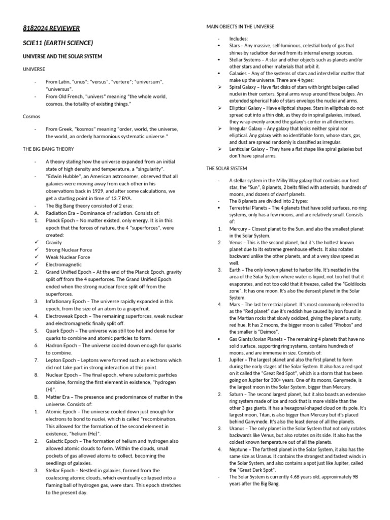 1ST Quarterly Reviewer | PDF