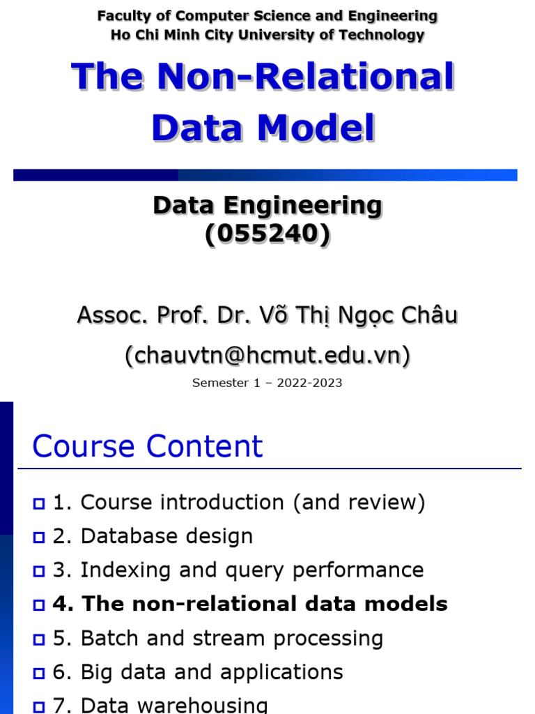 Data Engineering - The Non-Relational Data Models-2 | PDF