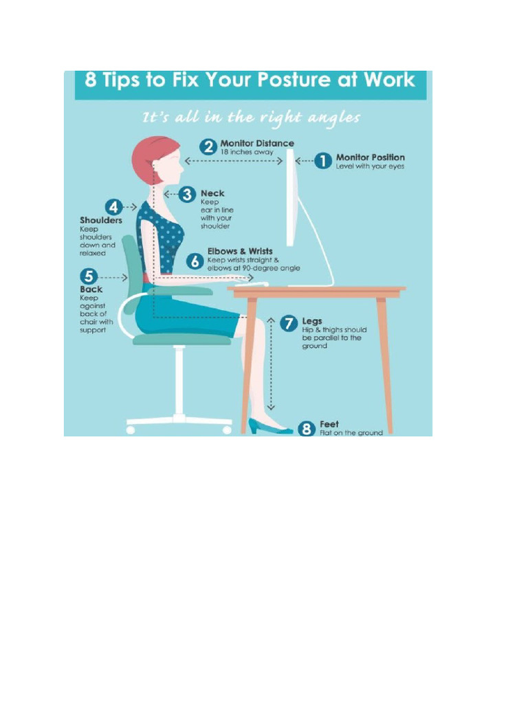 8 Tips To Fix Your Posture at Work | PDF