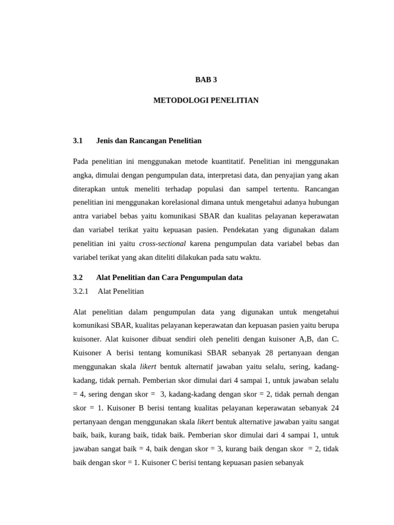 Propasal Skripsi (Bab 3) | PDF