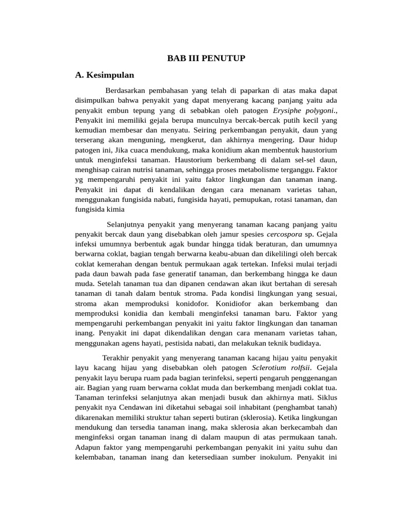 Bab 3 Kesimpulan | PDF