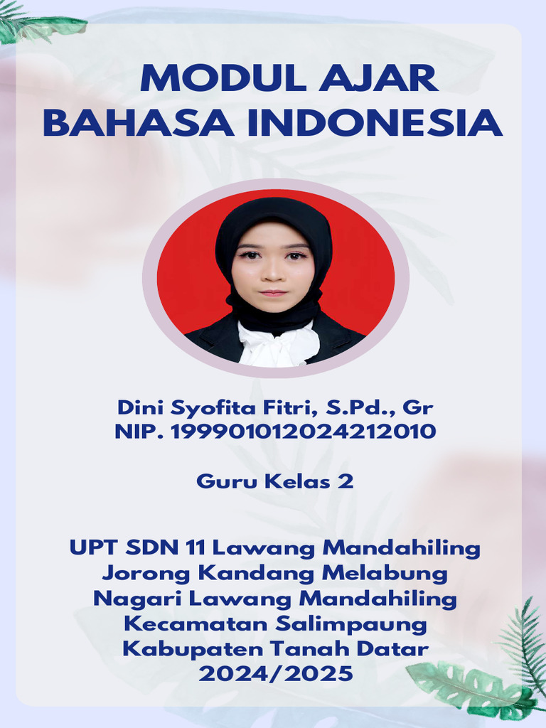Modul Ajar Kelas 2 Bahasa Indonesia Dini Syofita Fitri | PDF