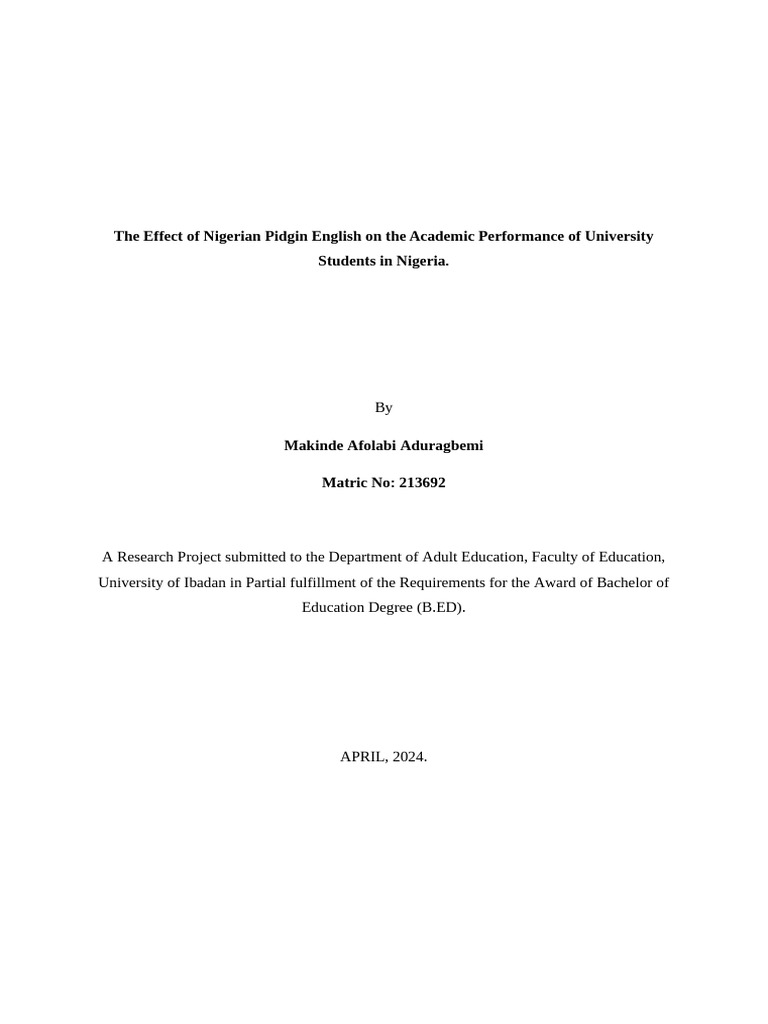 Final Year Project 1to5 | PDF | Communication | English Language