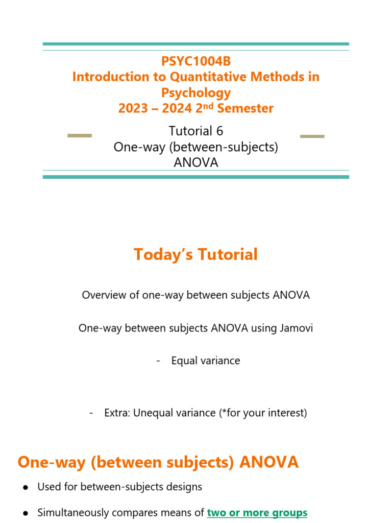 1004B Tutorial 6 Slides (With Answers) | PDF