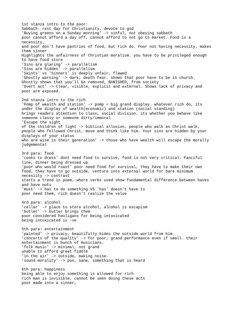 Rich and Poor Notes | PDF