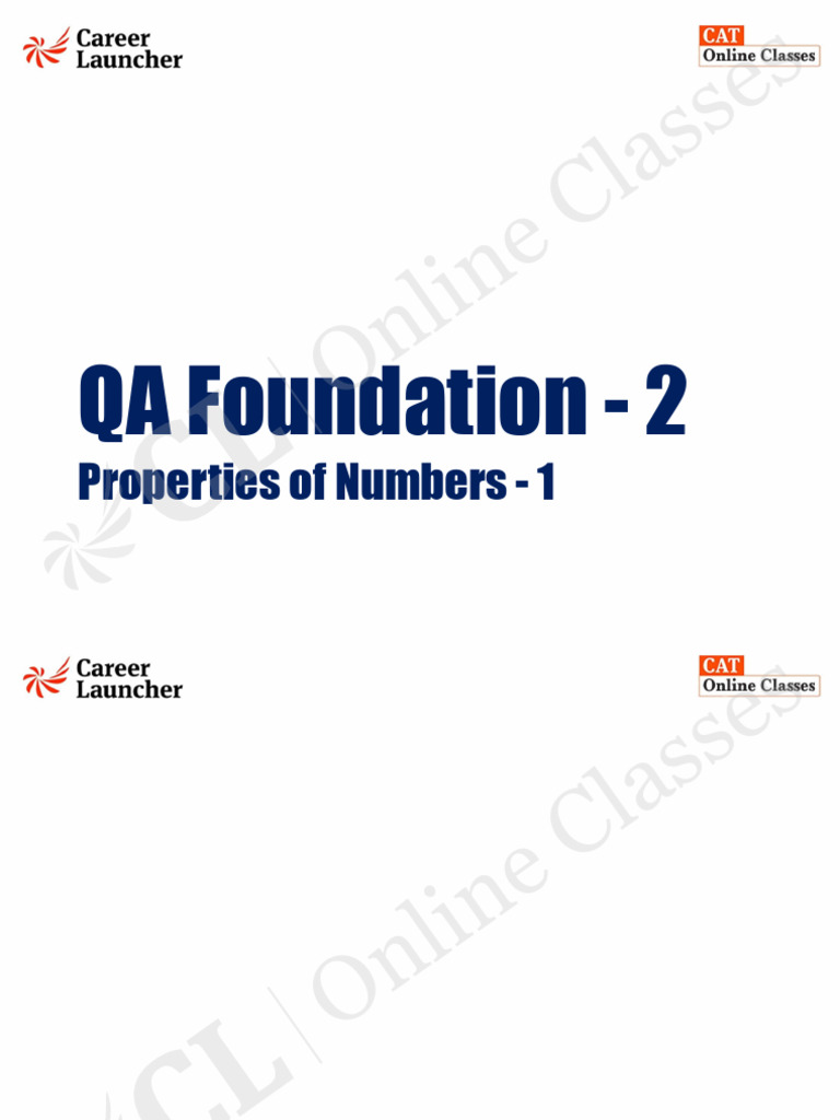 QA 02 Fon-2 Properties of Numbers-1 Q | PDF