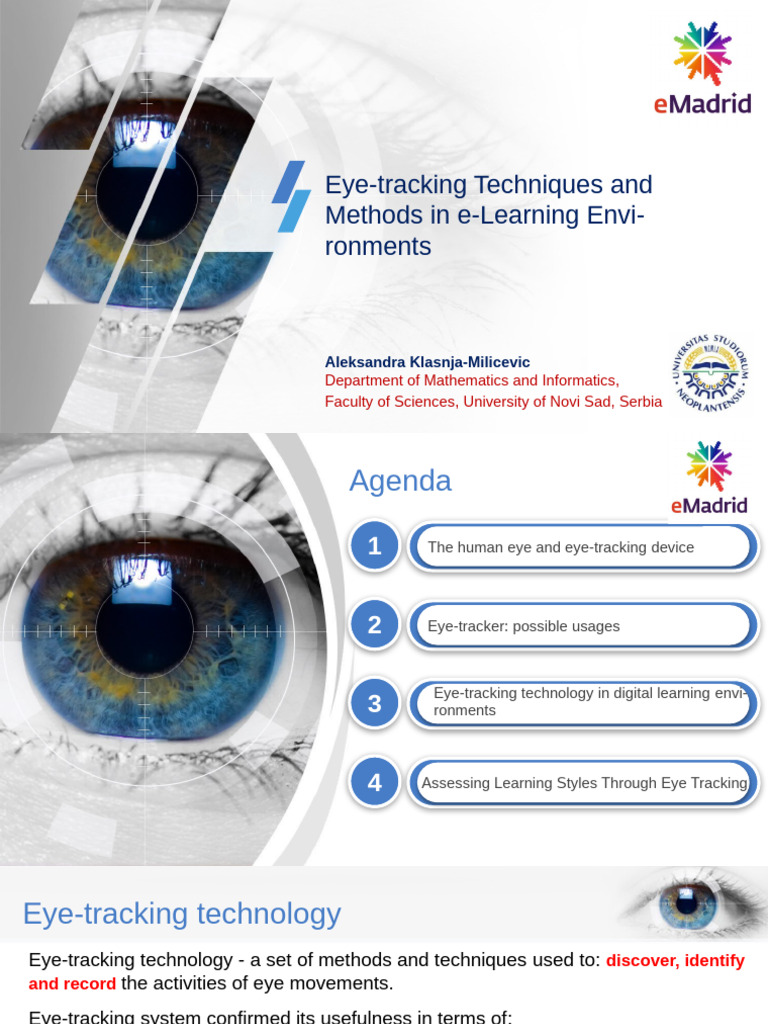 Klasnja-Milicevic - Eye-Tracking Techniques and Methods in E-Learning Environments | PDF