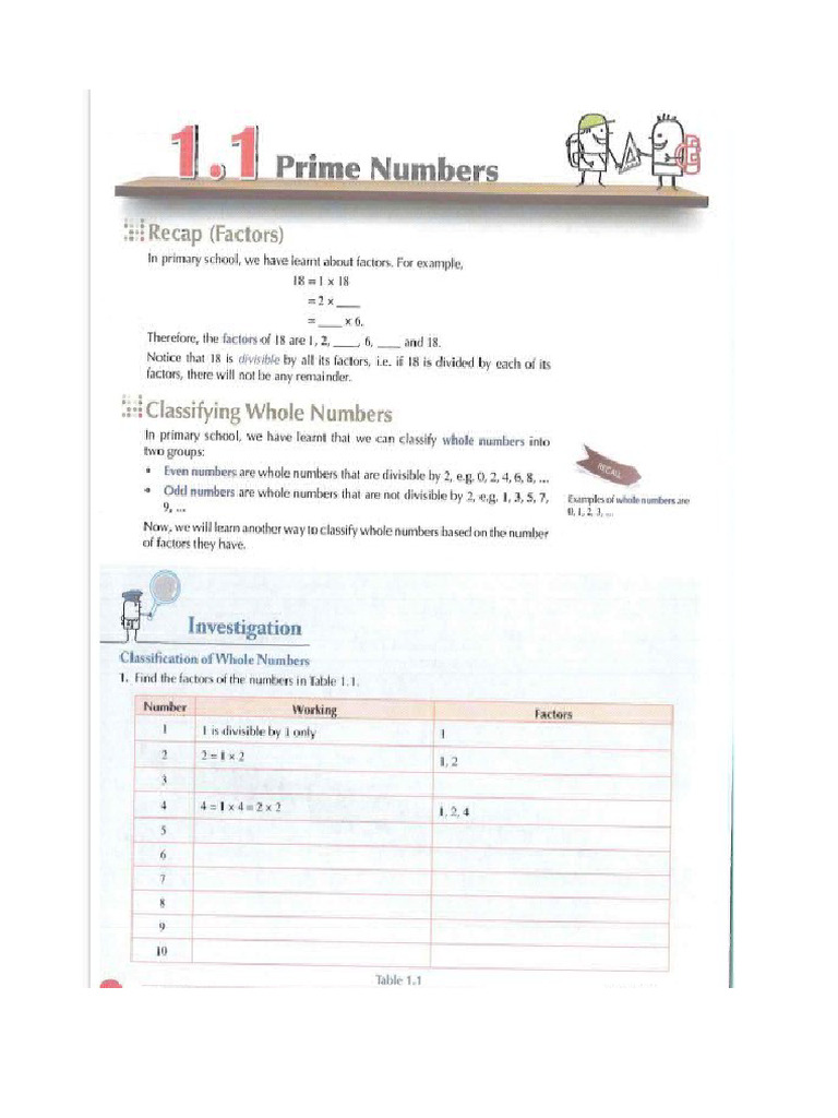 Assignment 01a Number System Prime And Composite Numbers Pdf 0798