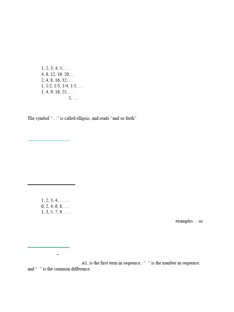 Week 1 & 2 Sequences | PDF