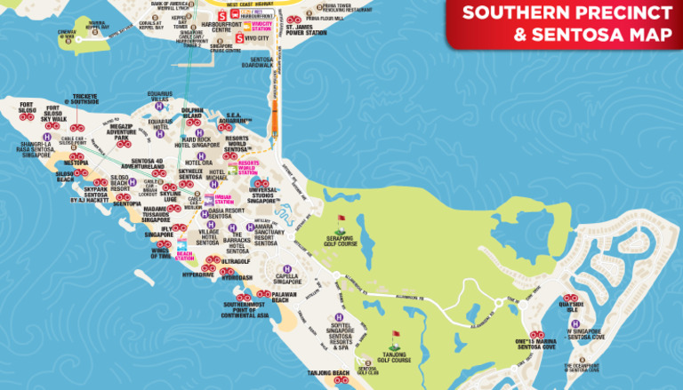 Online Southern Sentosa Map 2024 | PDF