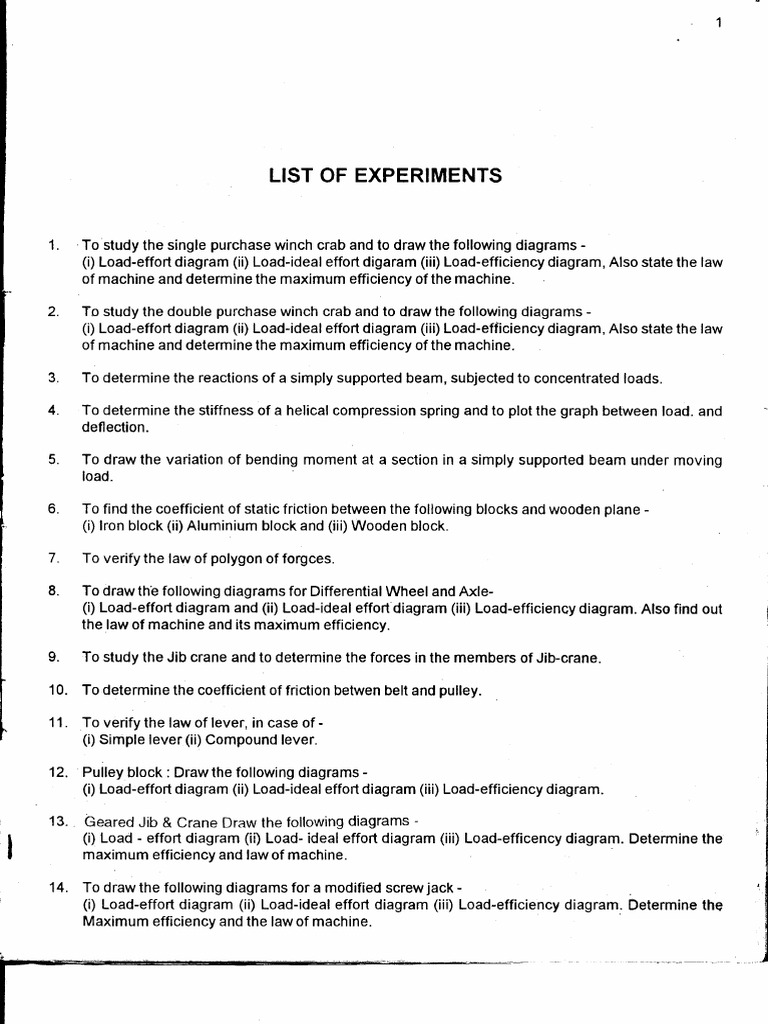 Engineering Mechanics Lab Manual Pdf