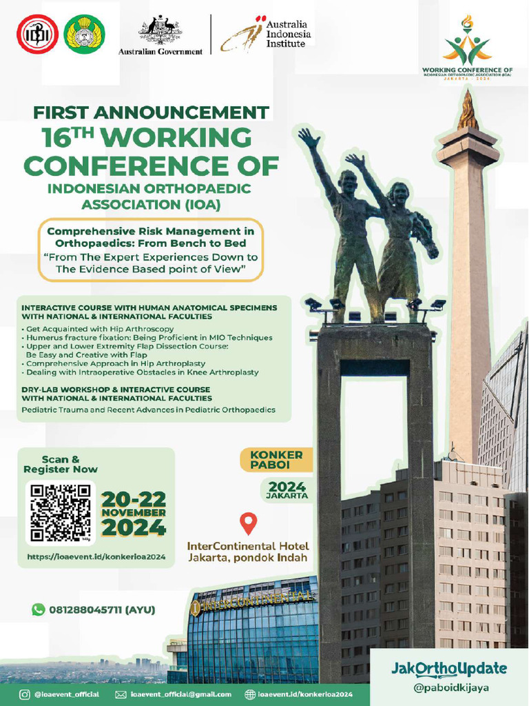 First Announcement 16th Working Conference of IOA KONKER PABOI 2024 Jakarta - Compressed | PDF ...