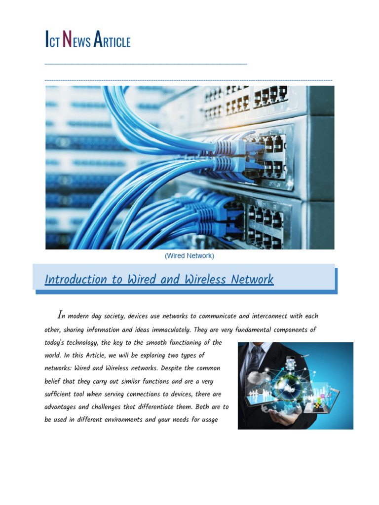 Wired Network Vs Wireless Network | PDF