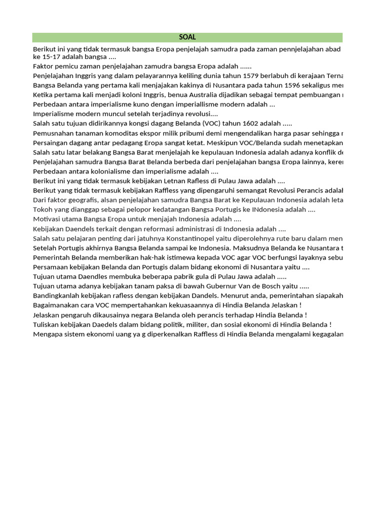 Kisi-Kisi Pts Sejarah Indonesia Xi Ganjil 2425 | PDF