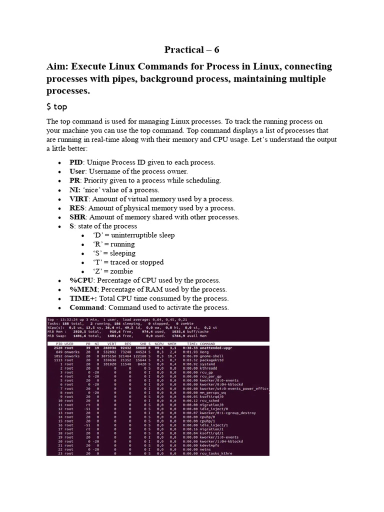 Process Management in Linux | PDF