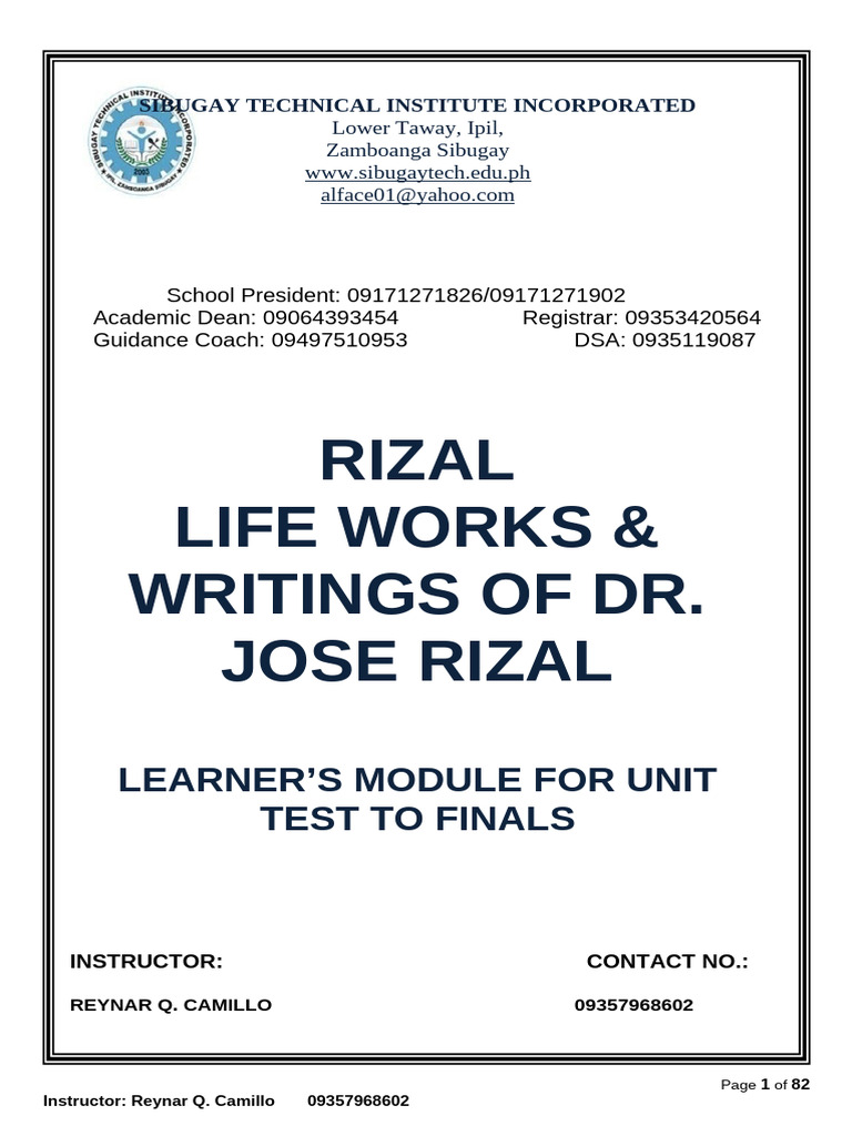 Rizal Modules | PDF