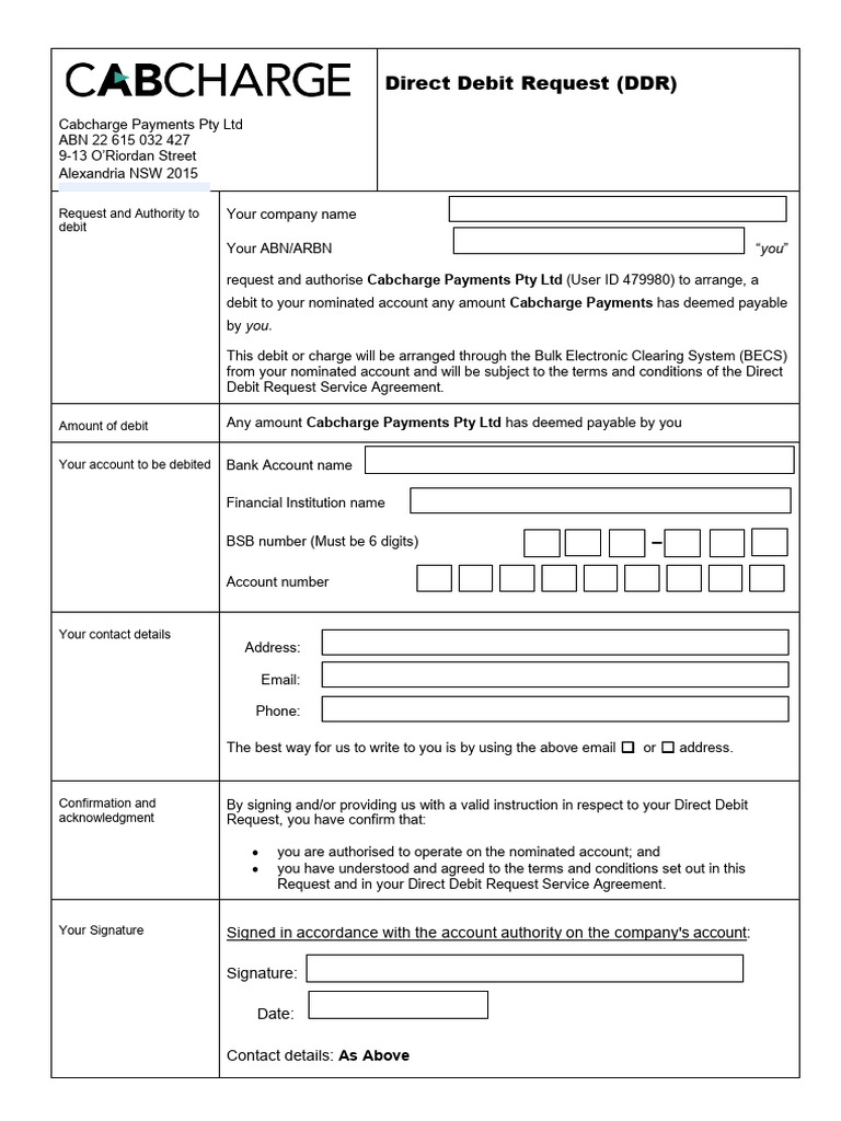 Cabcharge DDR DDRSA October 2023 | PDF