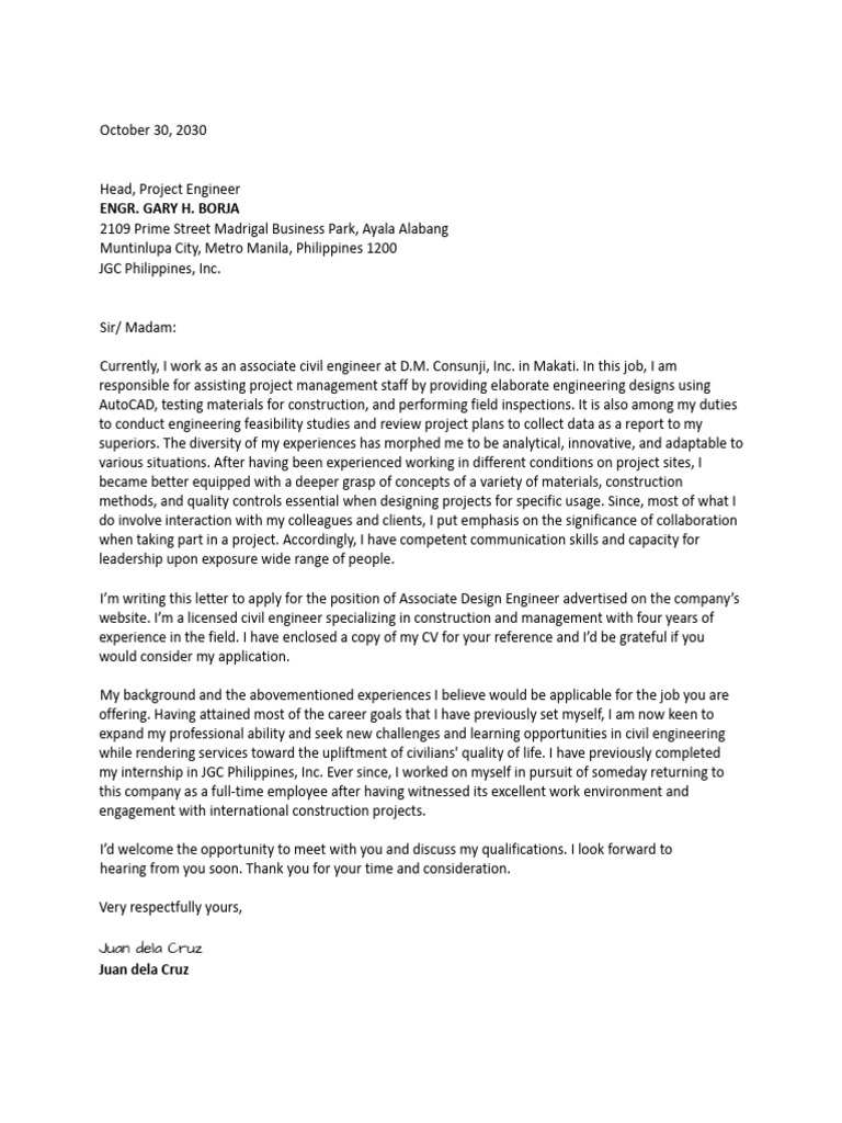 Sample LOA For Revision | PDF