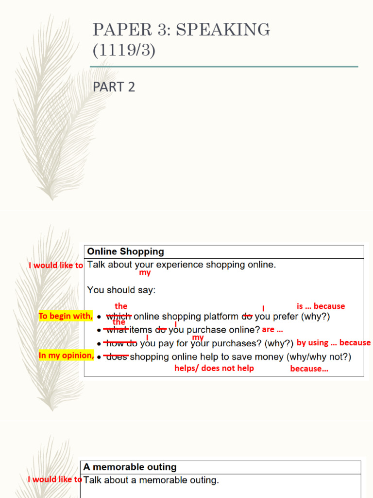 SPM Speaking Paper 3 Part 2 | PDF