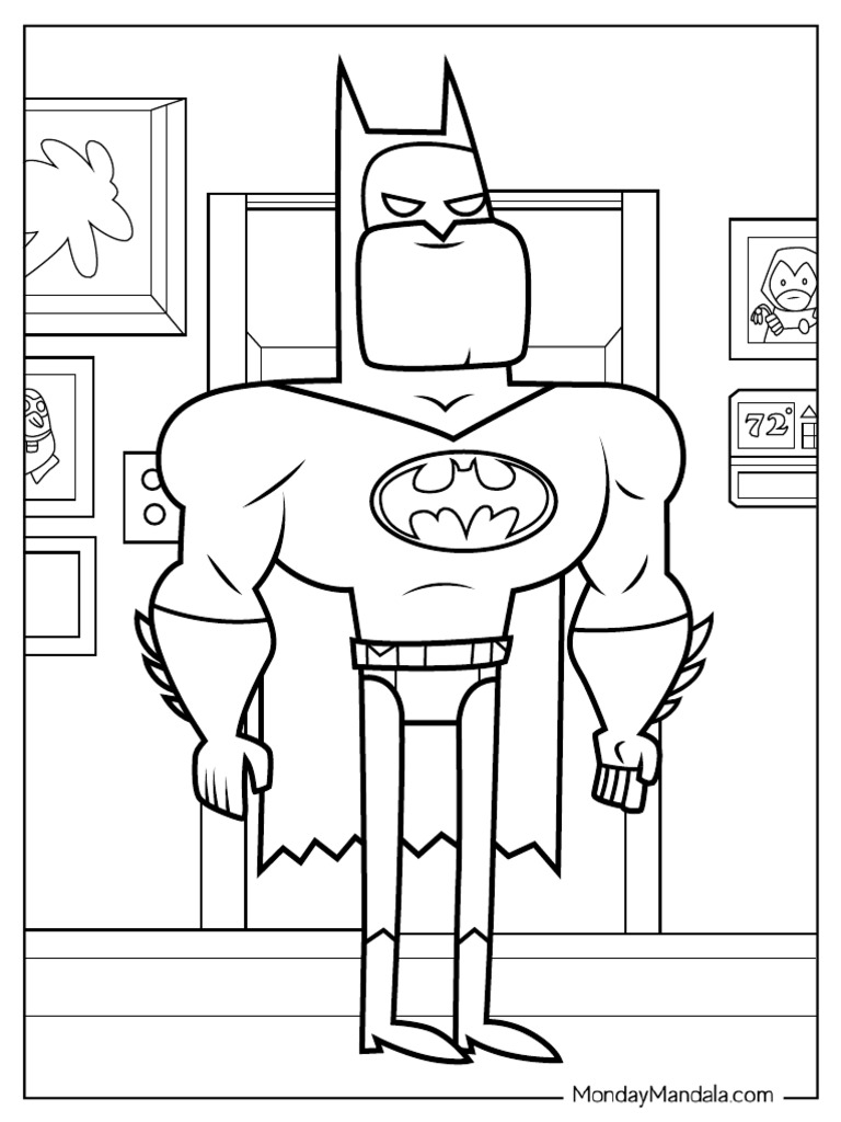 Teen Titans Go Batman Coloring Page | PDF